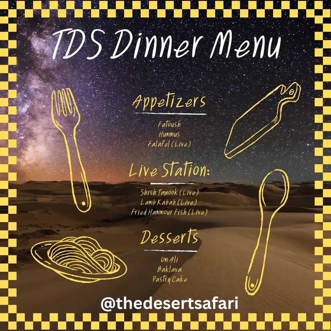 Desert Safari Dubai Dinner Menu - What to Expect?